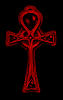 Ankh by Xale, black and red